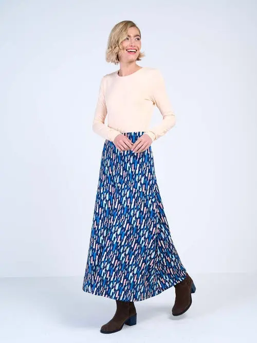 KETTLEWELL High Waisted Printed Maxi Skirt - Spring Dash