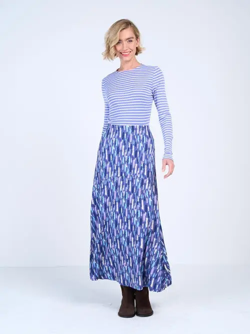 KETTLEWELL High Waisted Printed Maxi Skirt - Summer Dash