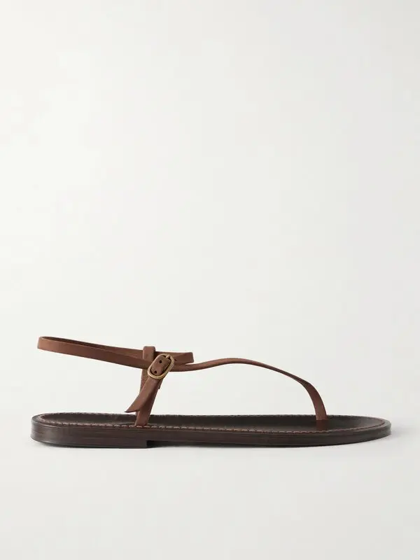 K.JACQUES Vassili Nubuck Thong Sandals - Brown