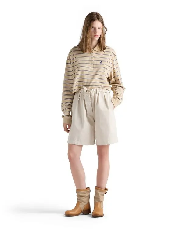 Prada Gabardine Bermuda Shorts - Natural