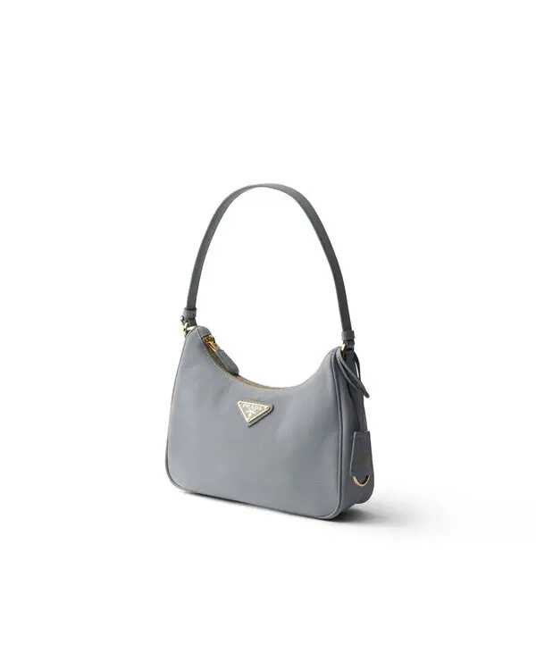 Prada Re-edition 2005 Nubuck And Saffiano Leather Mini-bag - Opaline