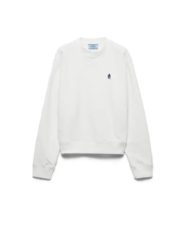 Prada Crew-neck Cotton Sweatshirt