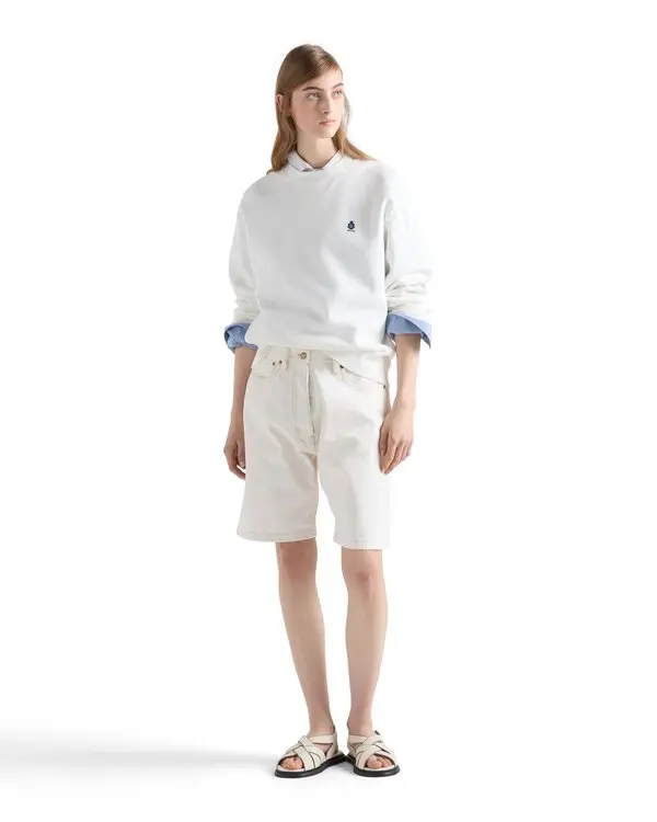 Prada Crew-neck Cotton Sweatshirt