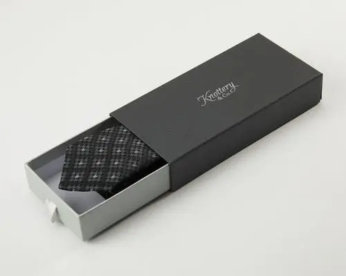 KNOTTERY & CO Houndstooth Mosaic Silk Jacquard Neck Tie