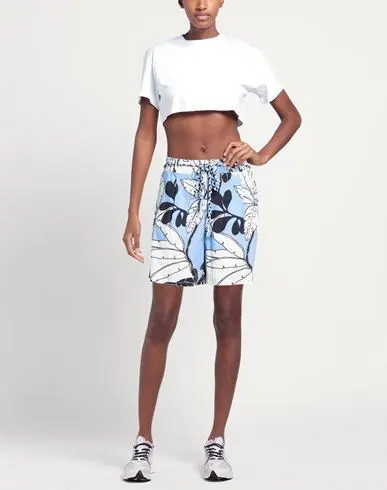 TWINSET Poplin Floral-print Shorts - Blue