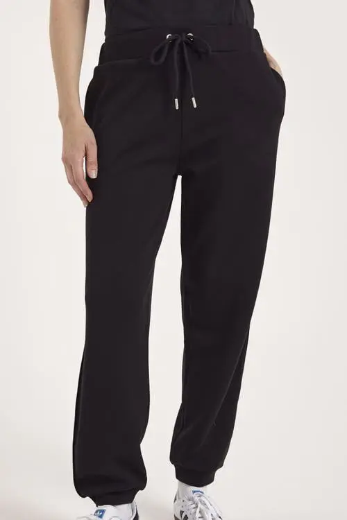 BRODIE CASHMERE Piping Detail Cuffed Jogger - Black