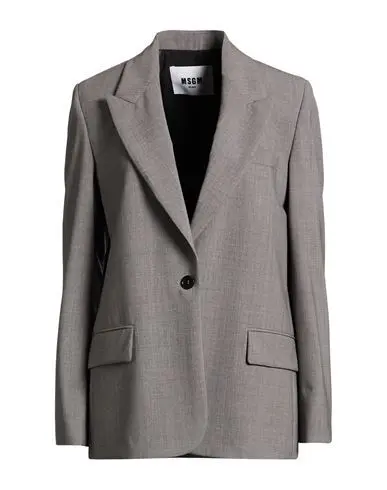 MSGM Single-breasted Blazer In Virgin Wool