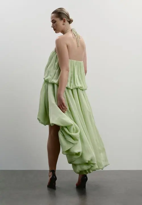 11 HONORE Bubble Halter Gown