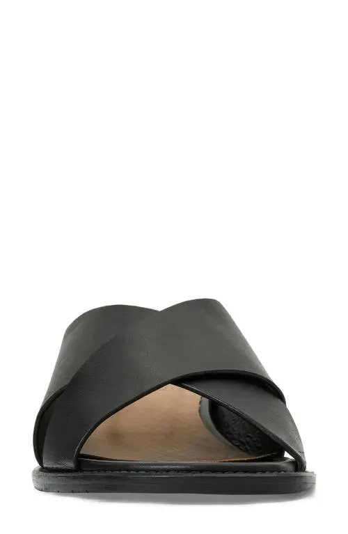 Aquatalia Potenza Slide Sandal - Black Leather
