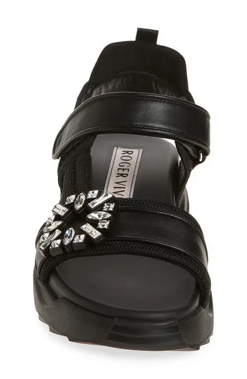 ROGER VIVIER Viv' On The Run Sandal - Nero
