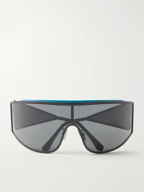 Loewe Mask-frame Metal Sunglasses - Gray