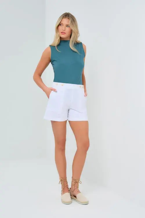 Anatomie Alma Performance Cotton Shorts - White