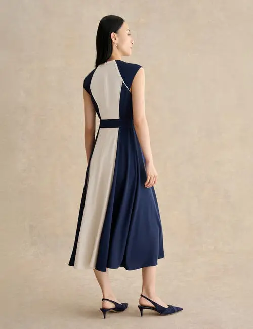 HOBBS LONDON Color Block Midi Dress