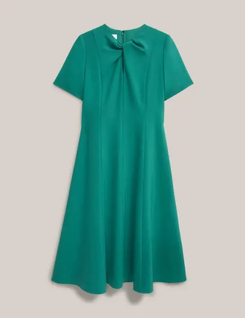 HOBBS LONDON Ariela Twist Detail Midi Dress - Meadowgreen