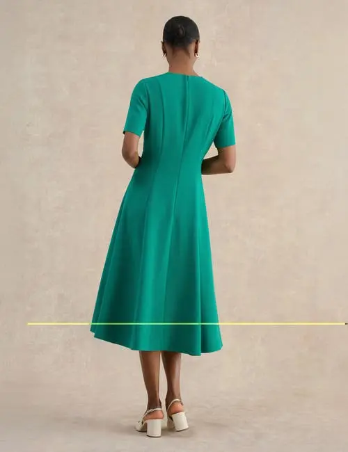 HOBBS LONDON Ariela Twist Detail Midi Dress - Meadowgreen