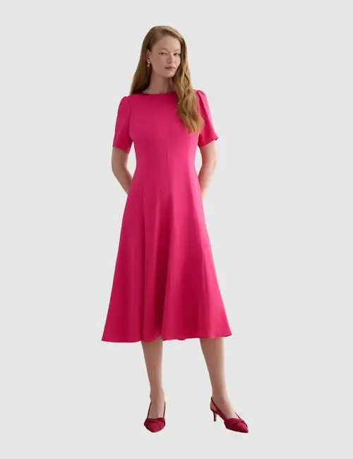 HOBBS LONDON Camille Satin Midi Dress