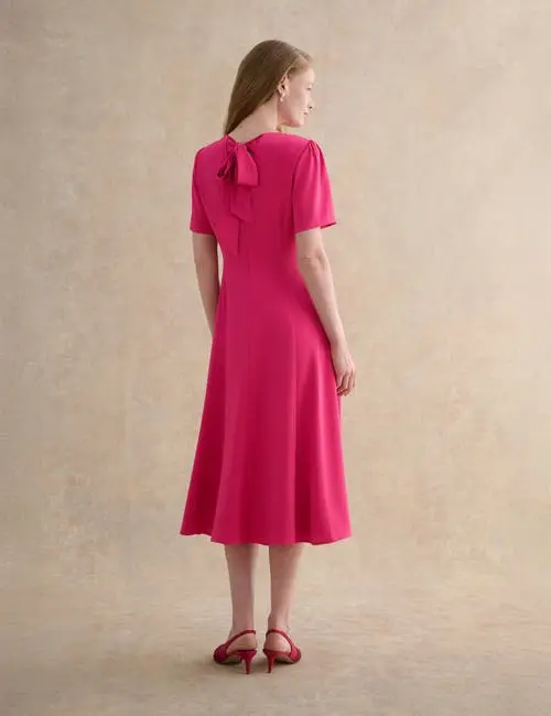 HOBBS LONDON Camille Satin Midi Dress