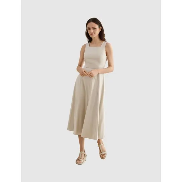 HOBBS LONDON Trinity Linen Midi Dress