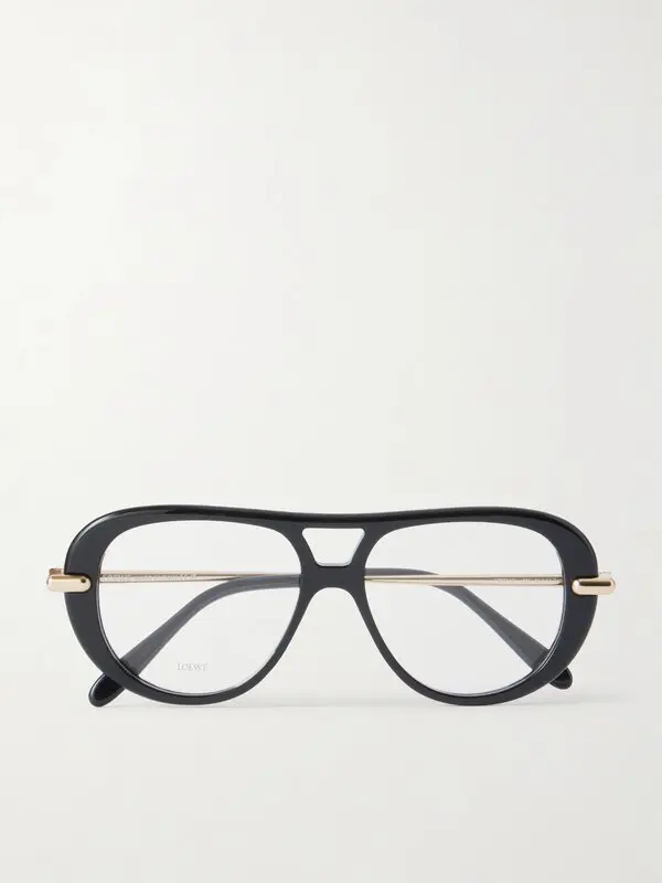 Loewe Slim Aviator-style Sunglasses - Black