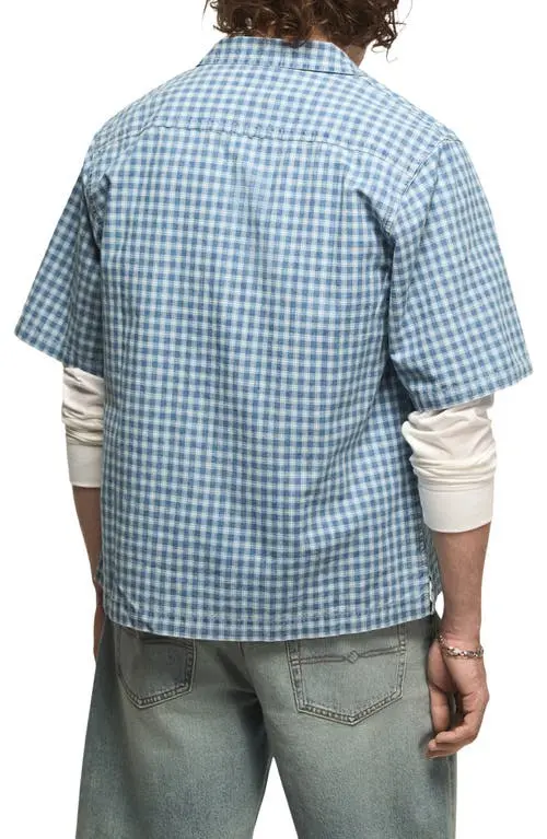 Lucky Brand Faded Check Camp Shirt