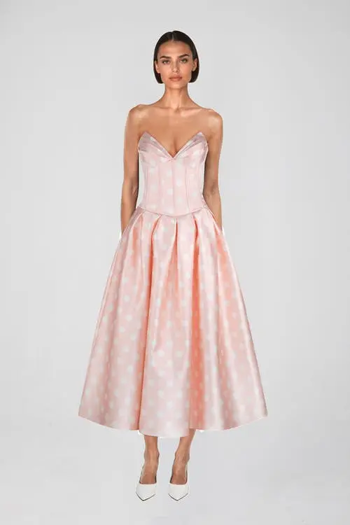 ATOIR Pepper Midi Dress - Pink/white