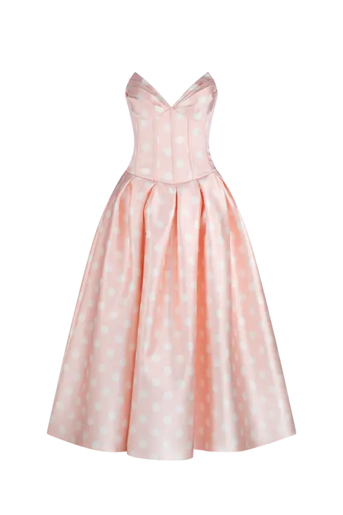 ATOIR Pepper Midi Dress - Pink/white