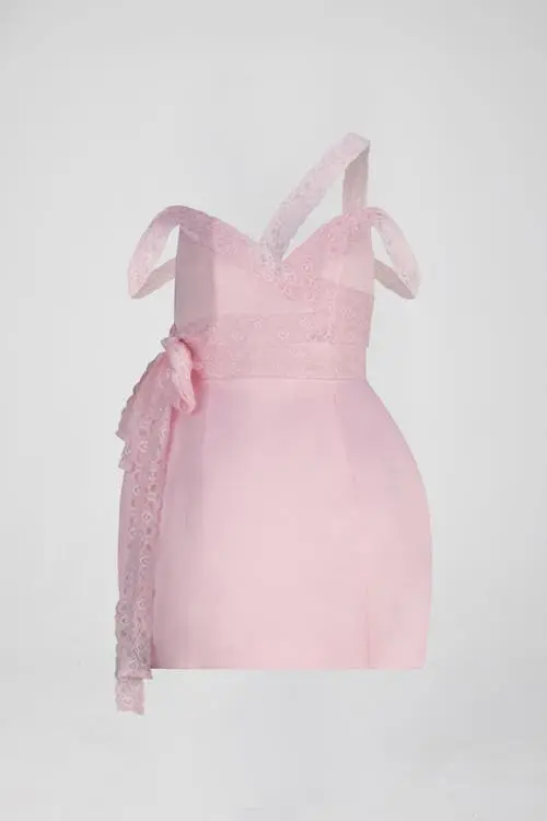 ATOIR Kendall Mini Dress With Lace Trim