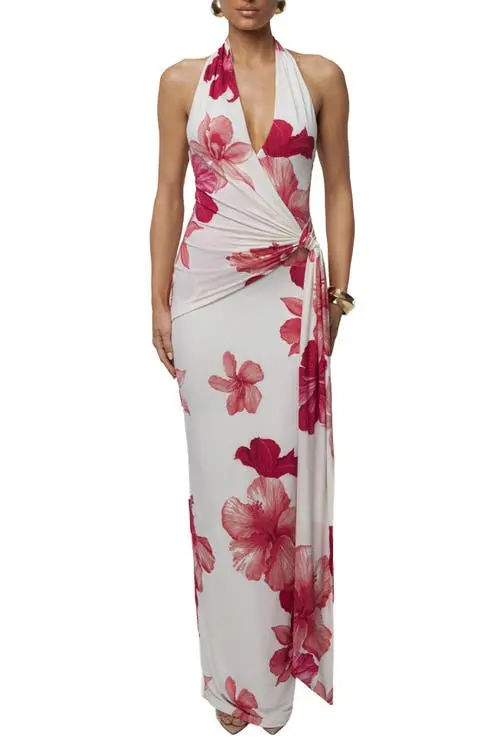 JLUXLABEL Floral Island Blossom Maxi Dress - Red