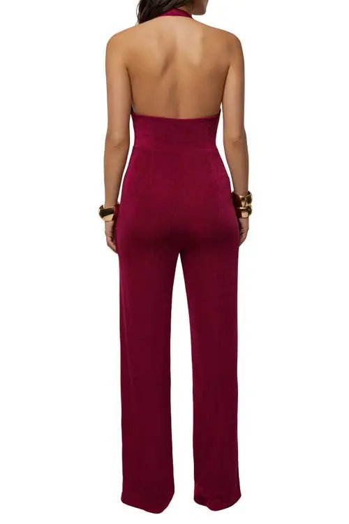 JLUXLABEL Halter Neck Jumpsuit