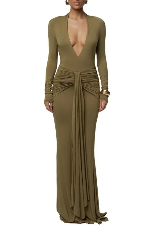 JLUXLABEL Maxi Dress With Open Back And Ruching