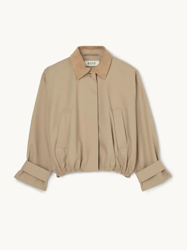 RÓHE Suede Collar Blouson Jacket - Sand