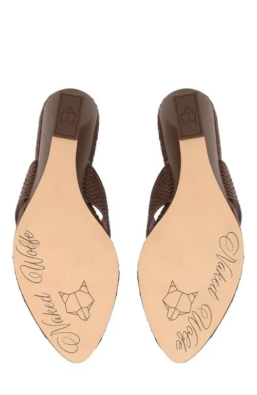 NAKED WOLFE Stampede Wedge Sandals - Brown