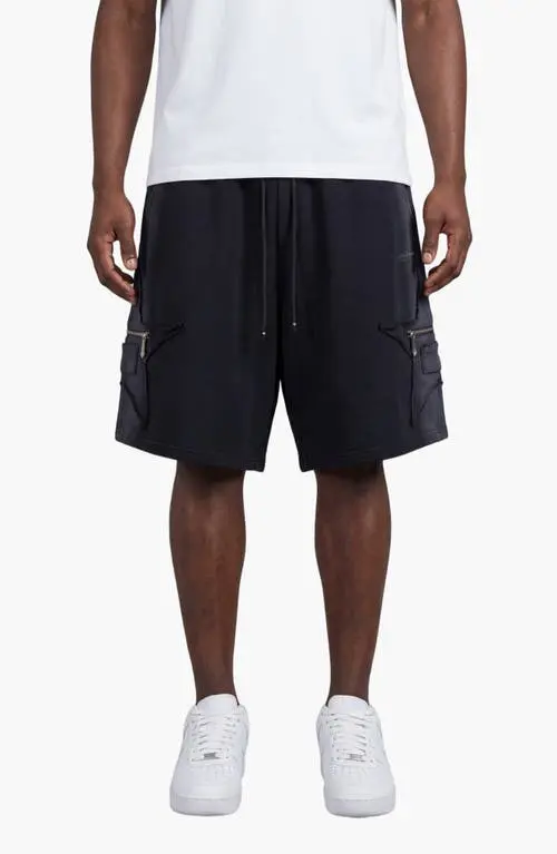 ROBERTO VINO Star-cut Overlay Cotton Utility Shorts