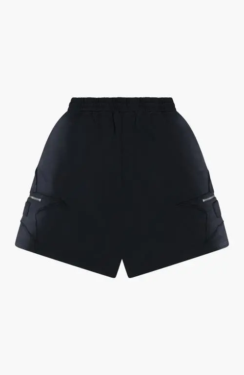 ROBERTO VINO Star-cut Overlay Cotton Utility Shorts
