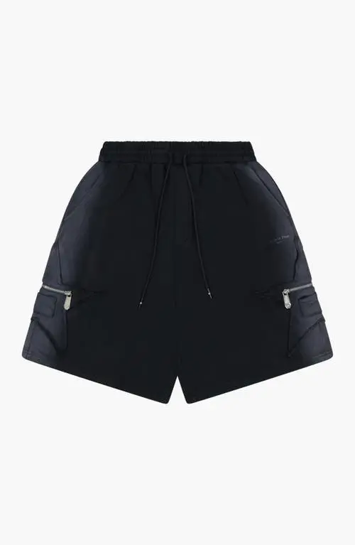 ROBERTO VINO Star-cut Overlay Cotton Utility Shorts