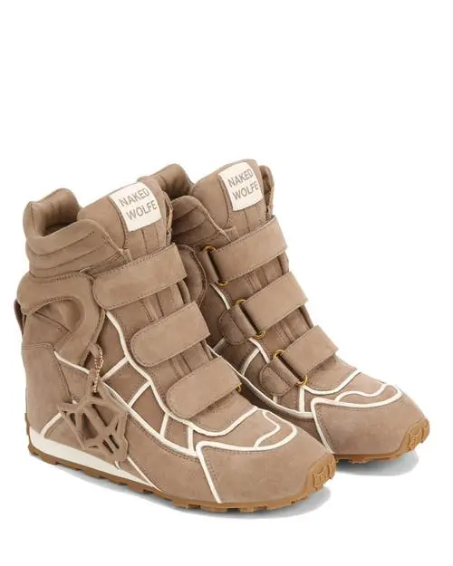 NAKED WOLFE Element Suede Wedge Boots