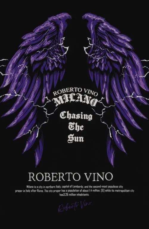 ROBERTO VINO Chasing The Sun Slim Fit Tee - Black