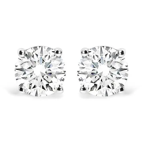 HAUS OF BRILLIANCE 14k 2 3/4 Cttw Lab Grown Diamond Stud Earrings - White Gold