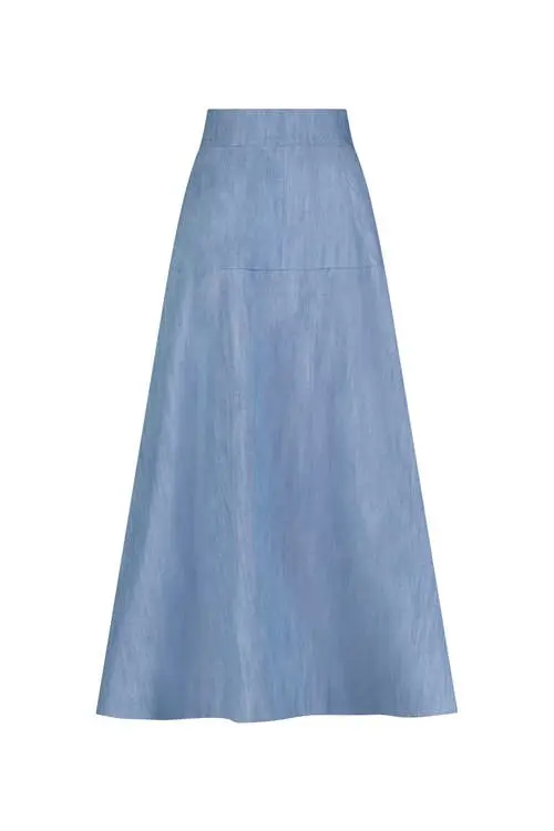 Lela Rose A-line Denim Skirt