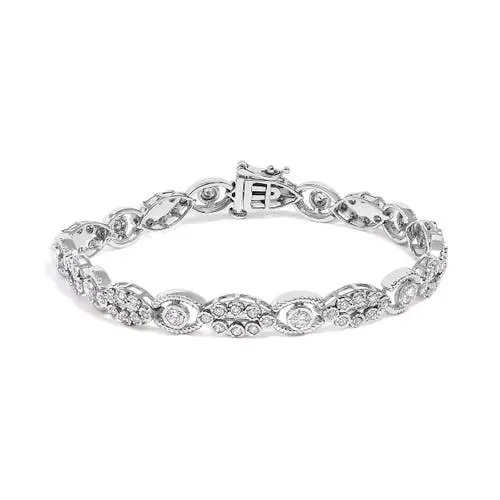 HAUS OF BRILLIANCE 10k 2.0 Cttw Diamond Link Bracelet - White Gold