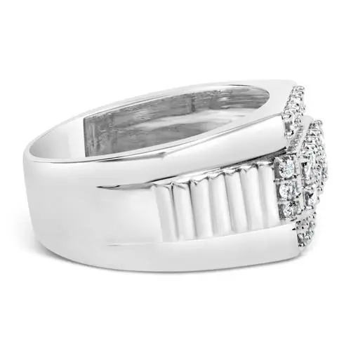 HAUS OF BRILLIANCE 1.00 Cttw Diamond Multi-row Band Ring