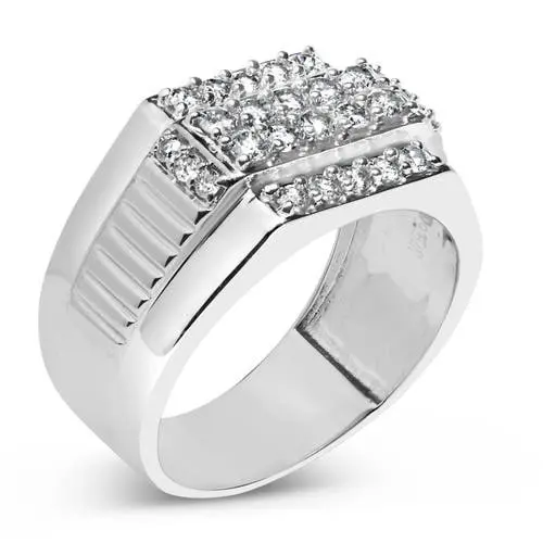 HAUS OF BRILLIANCE 1.00 Cttw Diamond Multi-row Band Ring