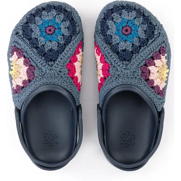THE SAK Crocheted Clogs With Ankle Strap - Maritime Multi Patch