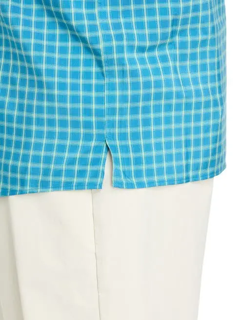 HARBOR BAY BY DXL Big & Tall Microfiber Plaid Sport Shirt V2