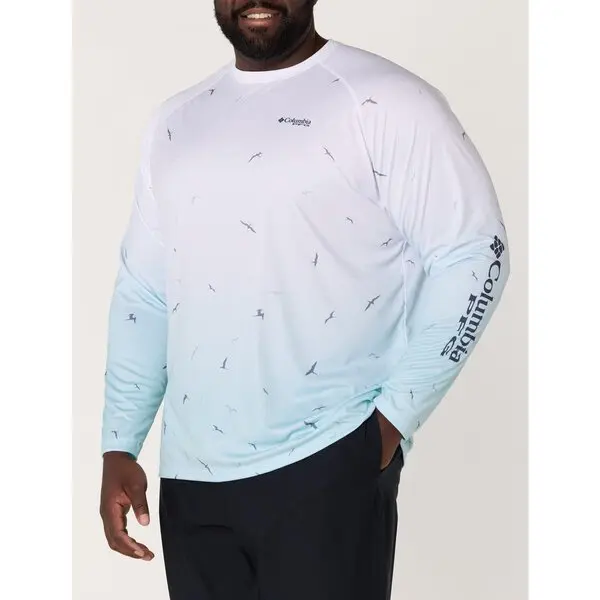 Columbia Big & Tall Pfg Frenzy Long-sleeve T-shirt - Marine Light
