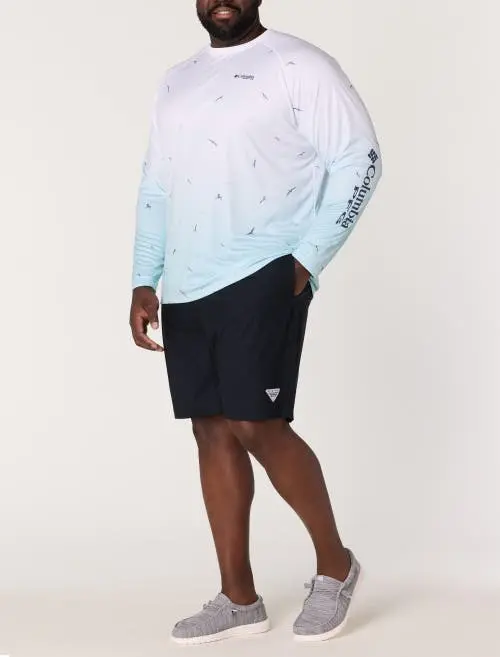 Columbia Big & Tall Pfg Frenzy Long-sleeve T-shirt - Marine Light
