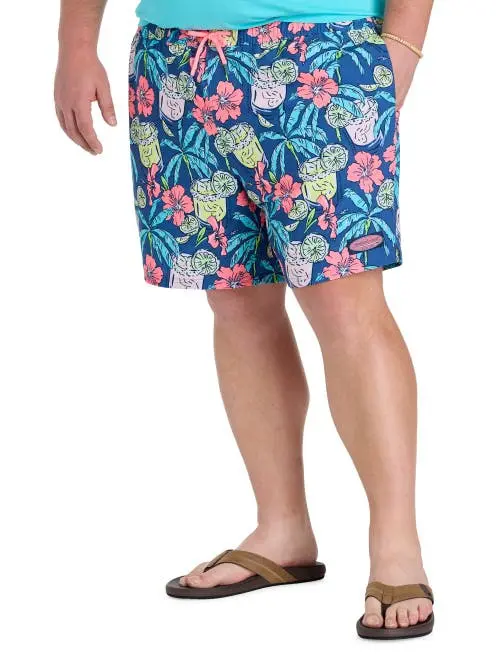 Vineyard Vines Big & Tall Printed Swim Trunks - Moonshine