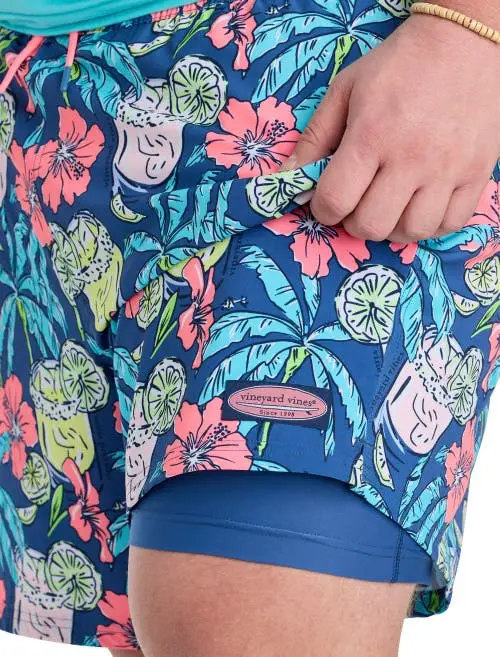 Vineyard Vines Big & Tall Printed Swim Trunks - Moonshine