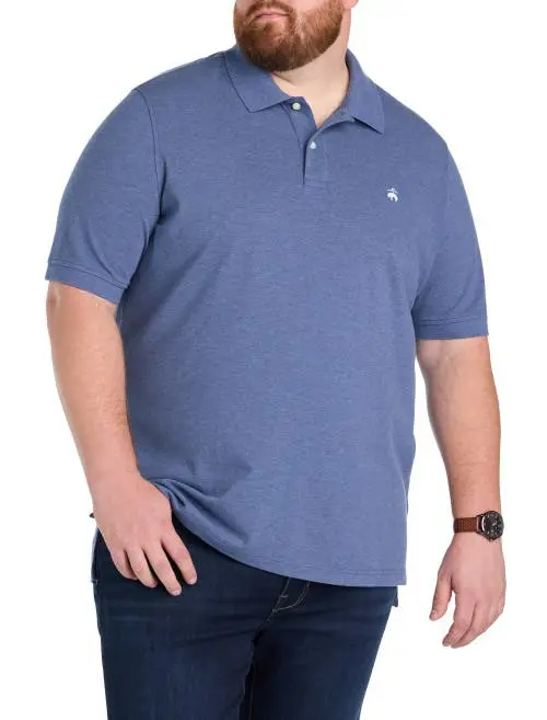 Brooks Brothers Big & Tall Piqué Stretch Polo Shirt - Blue Heather
