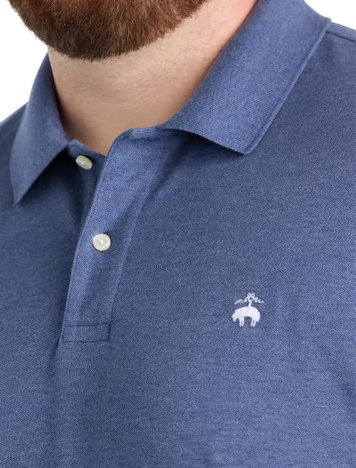 Brooks Brothers Big & Tall Piqué Stretch Polo Shirt - Blue Heather